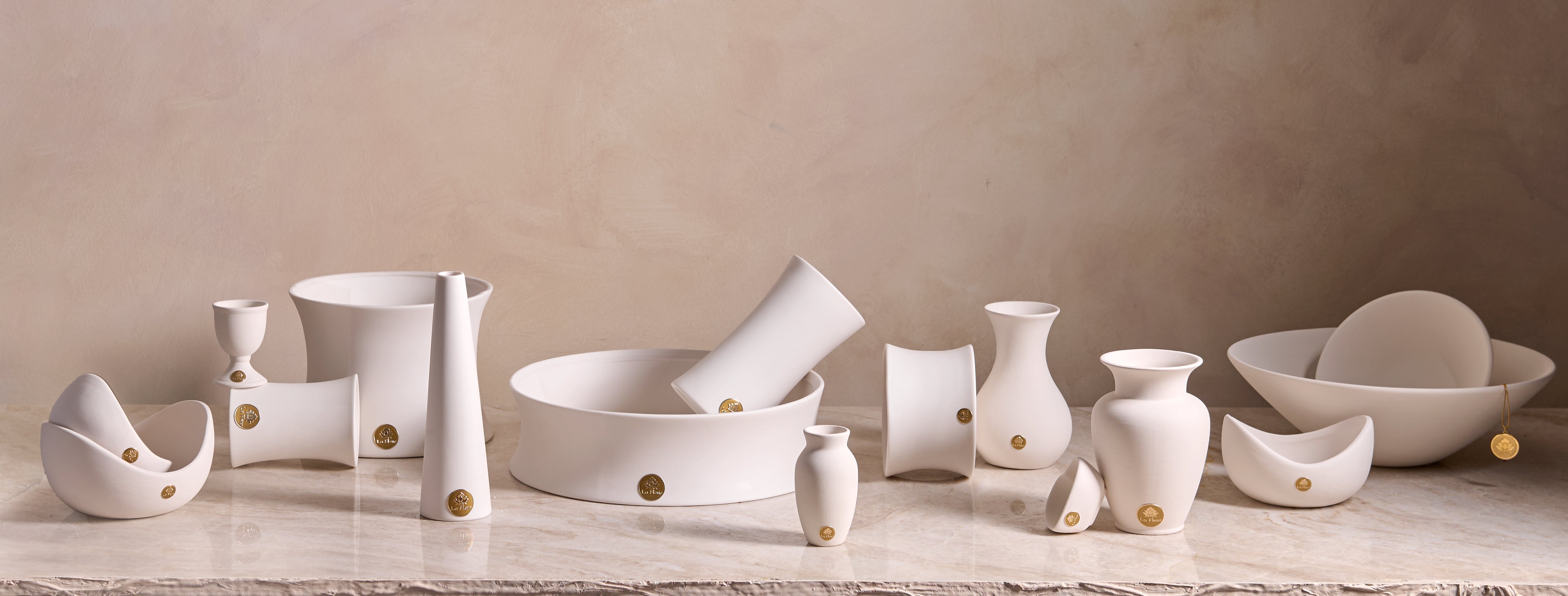 Creme Vases | La Fleur Bouquets